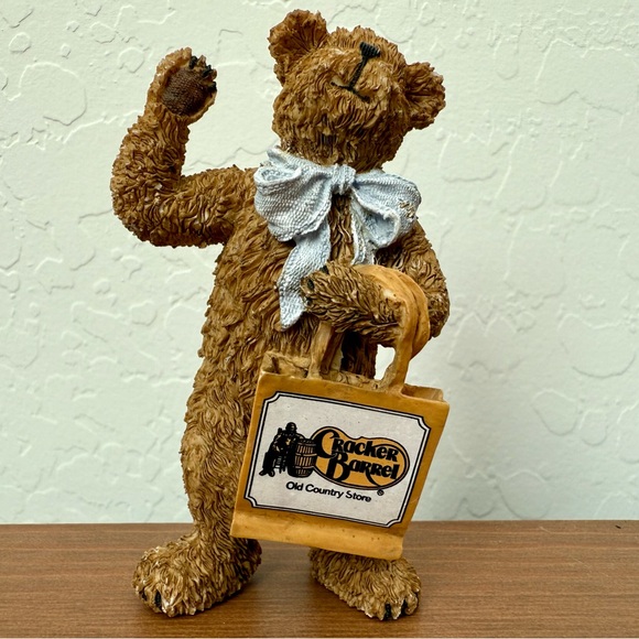 Cracker Barrel | Accents | Vintage Cracker Barrel Bear With Blue Bow ...